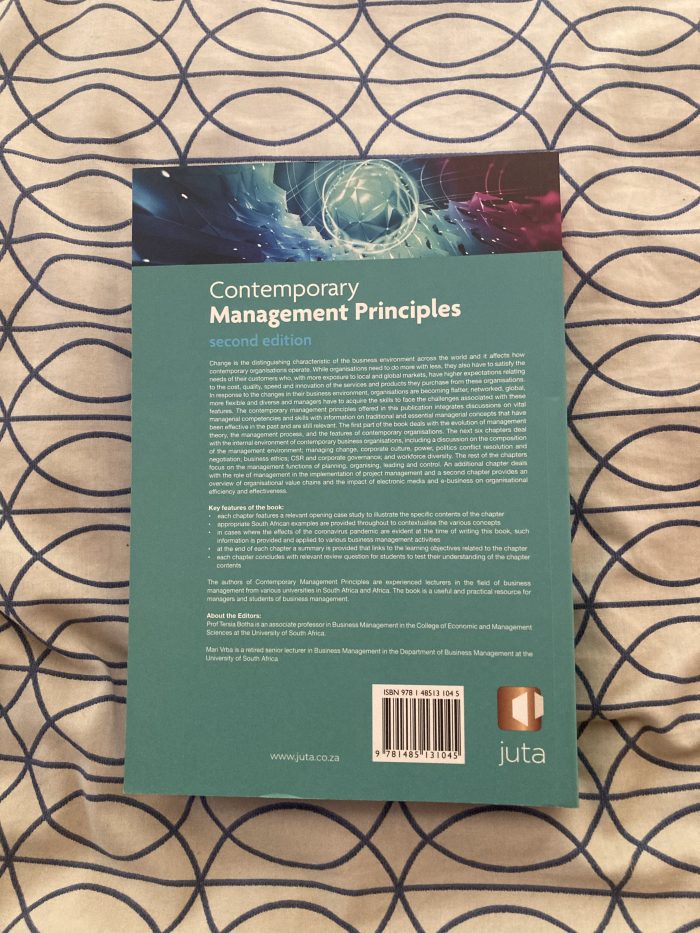 Juta Contemporary Management Principles Second Edition | Easy Textbooks